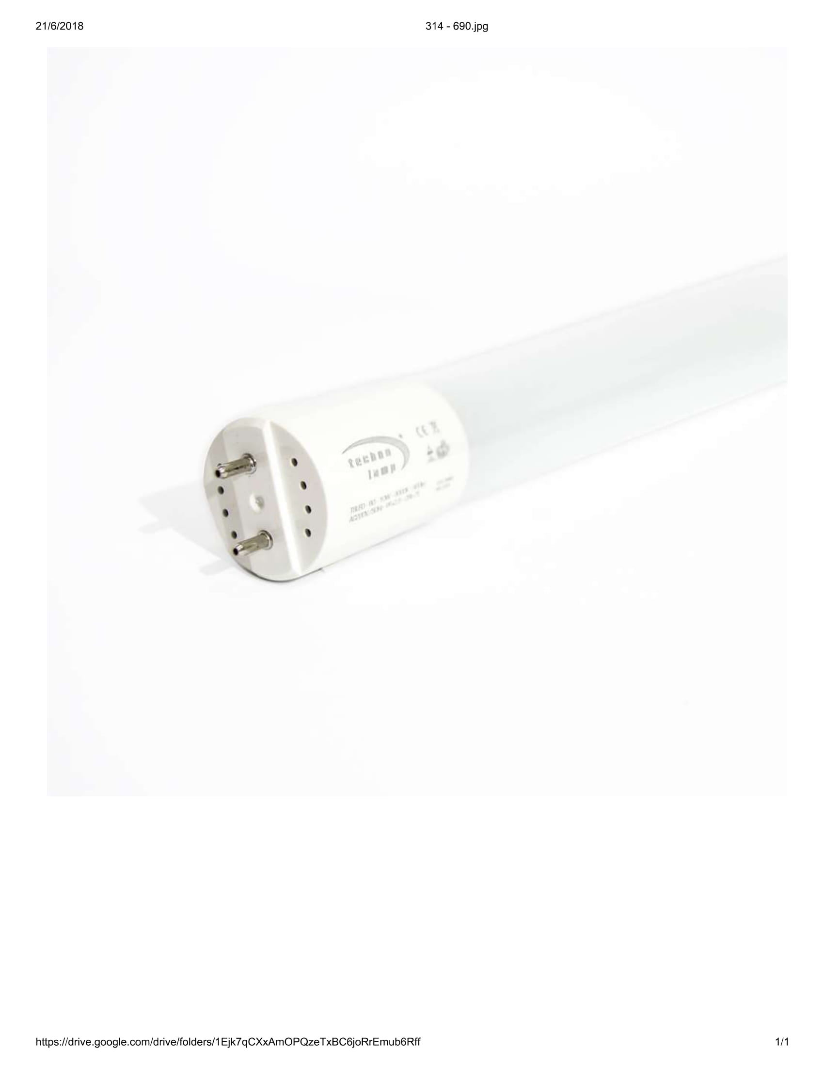 TUBO LED T8 10W 3000K 60CM GLASS 900LM 90lm/w