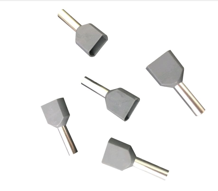 TERMINAL FERRULE DOBLE 2 X 2,5MM GRIS X 100
