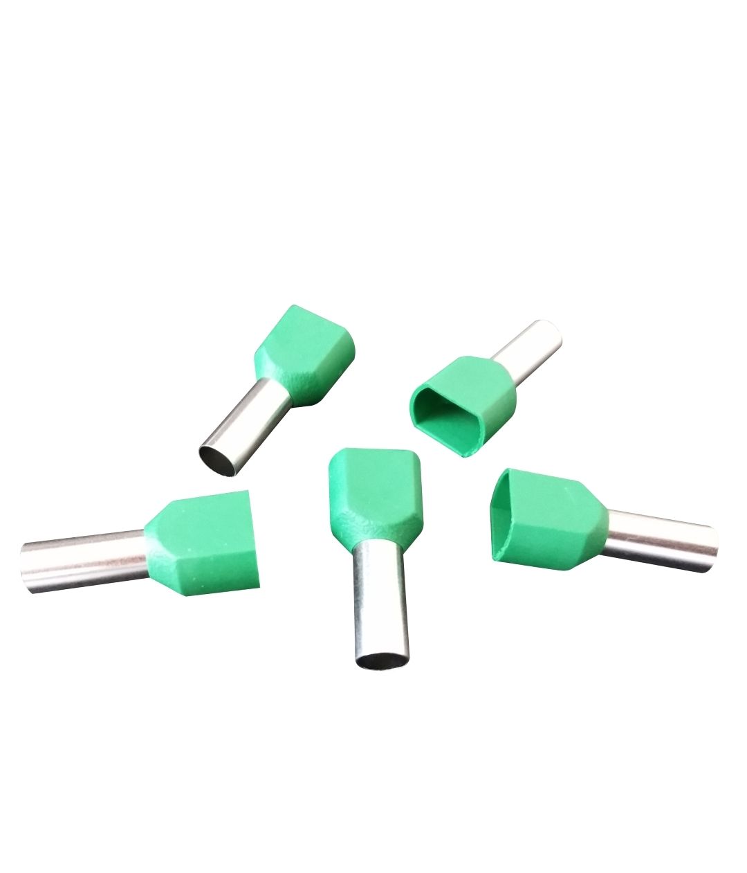 TERMINAL FERRULE DOBLE 2 X 6,0MM VERDE X 100