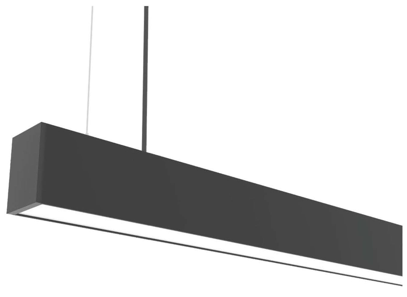 LUMINARIA LED LINEAL BERNA 40W 1200MM 5200 LM SWITCH 3000K/4000K NEGRO