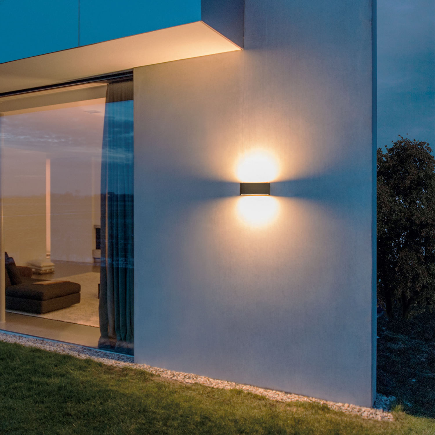 APLIQUE LED CAPRI 10W 770LM 3000K BIFOCAL IP65 NEGRO